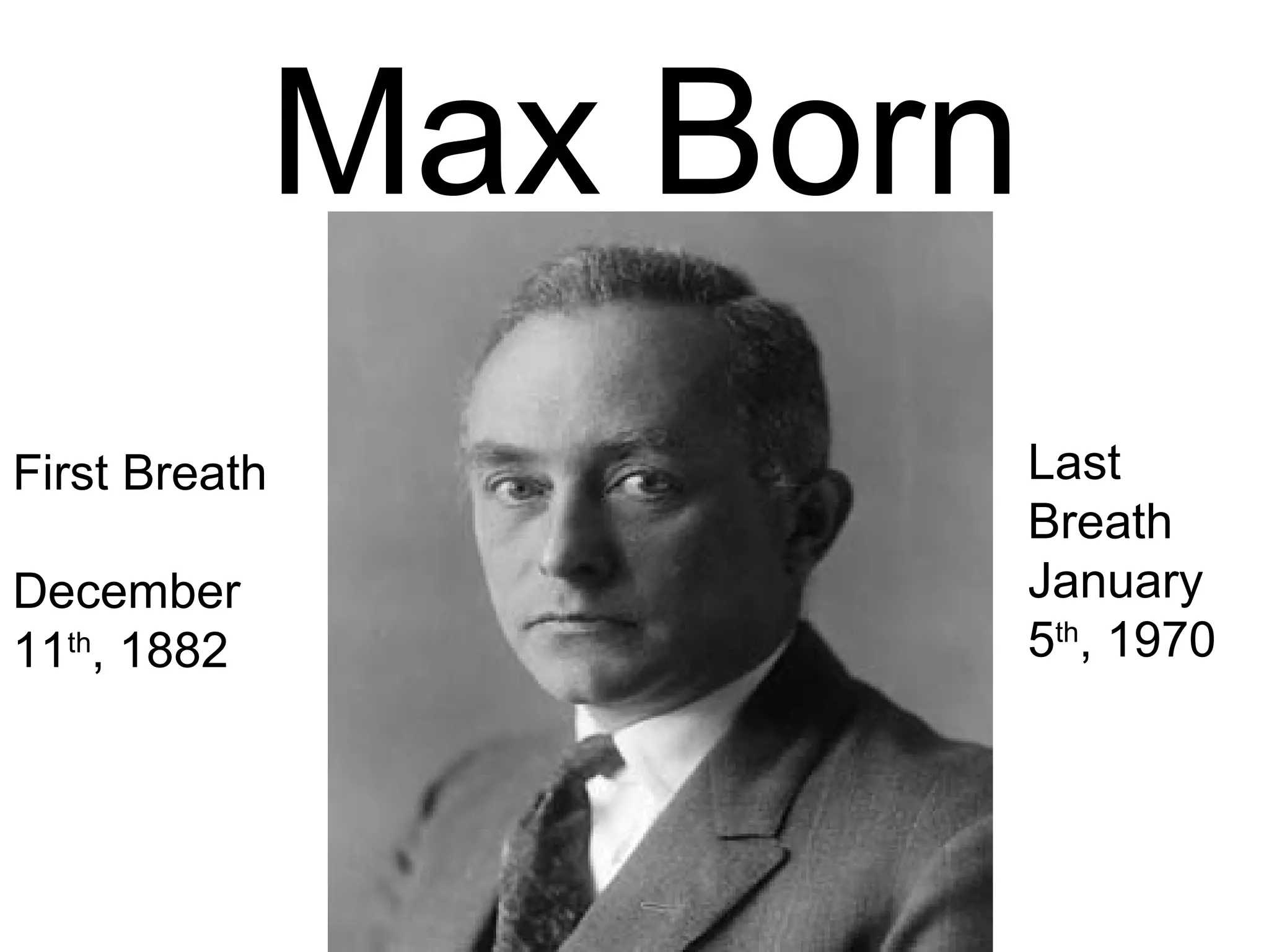 Max born | PPT