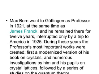 Max born | PPT