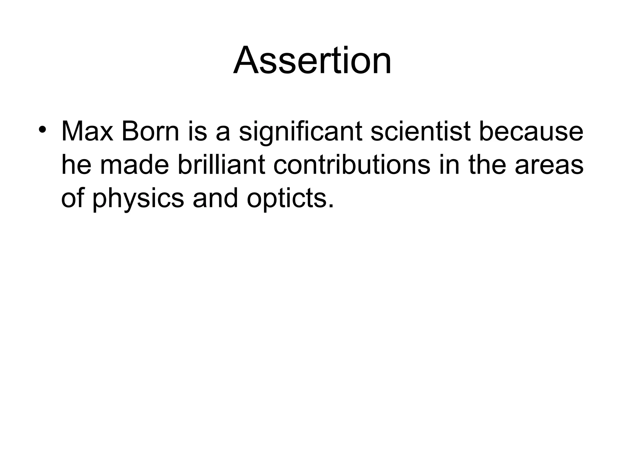 Max Born By Natalie Martinez | PPT