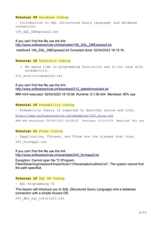 maxbox_starter110 overview collection | PDF