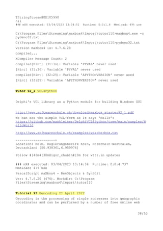maxbox_starter110 overview collection | PDF
