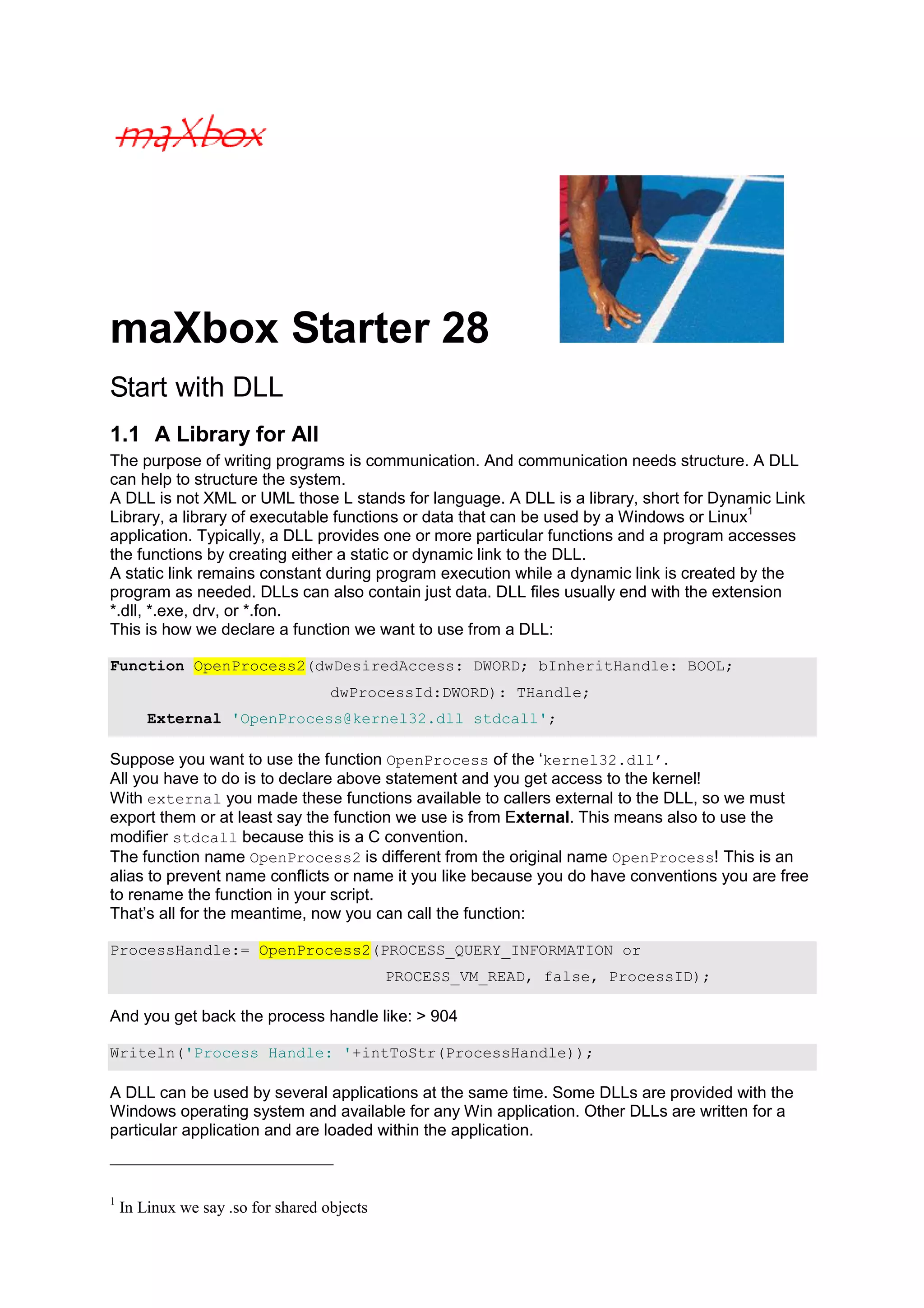 DLL Tutor maXbox starter28 | PDF