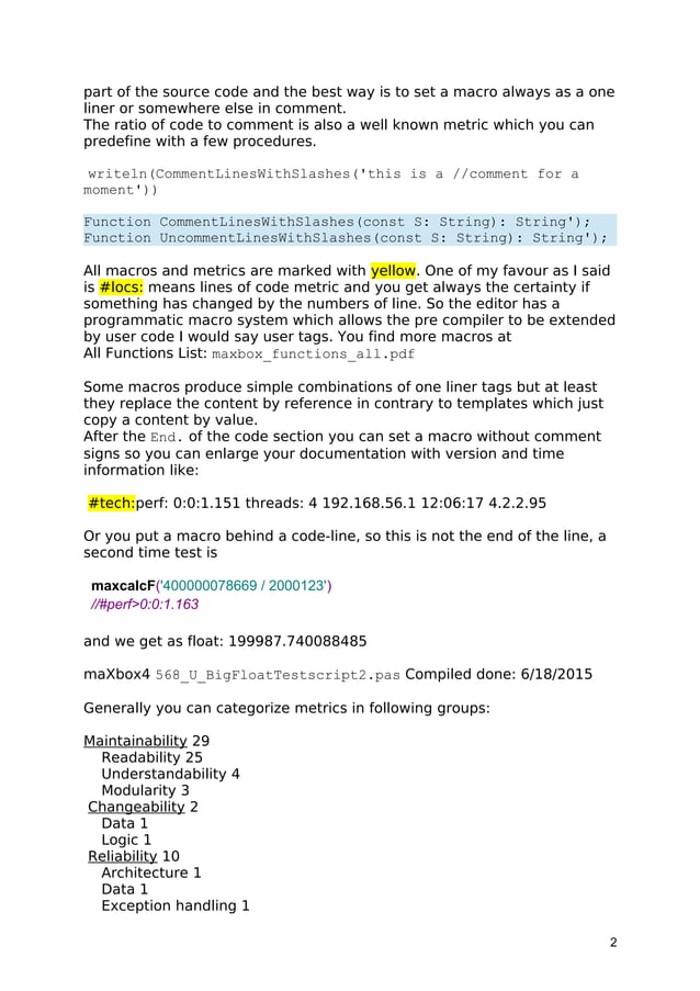 maXbox Starter 43 Work with Code Metrics ISO Standard | PDF
