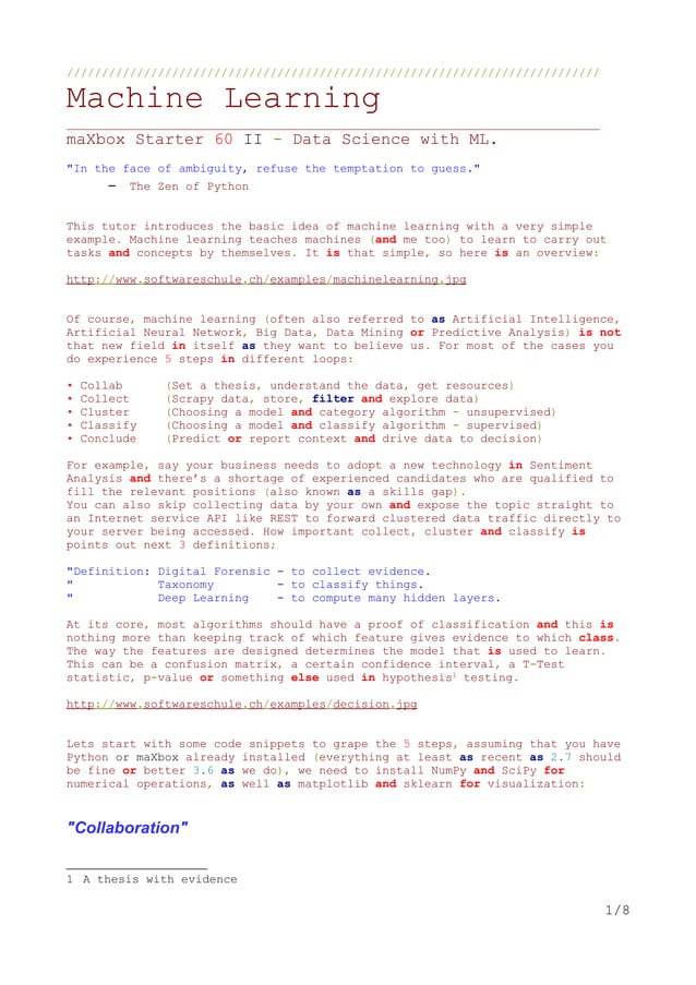 Machine Learning Guide maXbox Starter62 | PDF