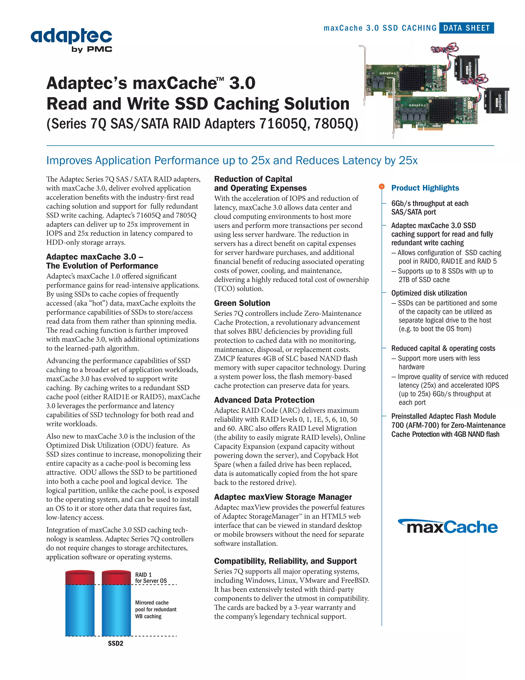 Adaptec’s maxCache™ 3.0 Read and Write SSD Caching Solution | PDF | Data Storage and Warehousing ...