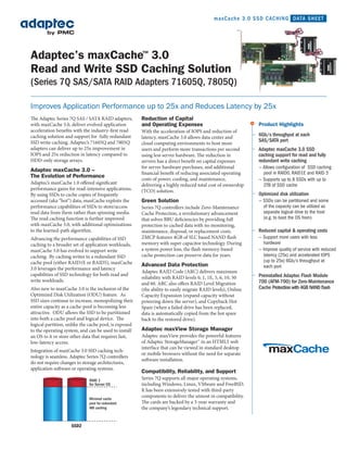 Adaptec’s maxCache™ 3.0 Read and Write SSD Caching Solution | PDF