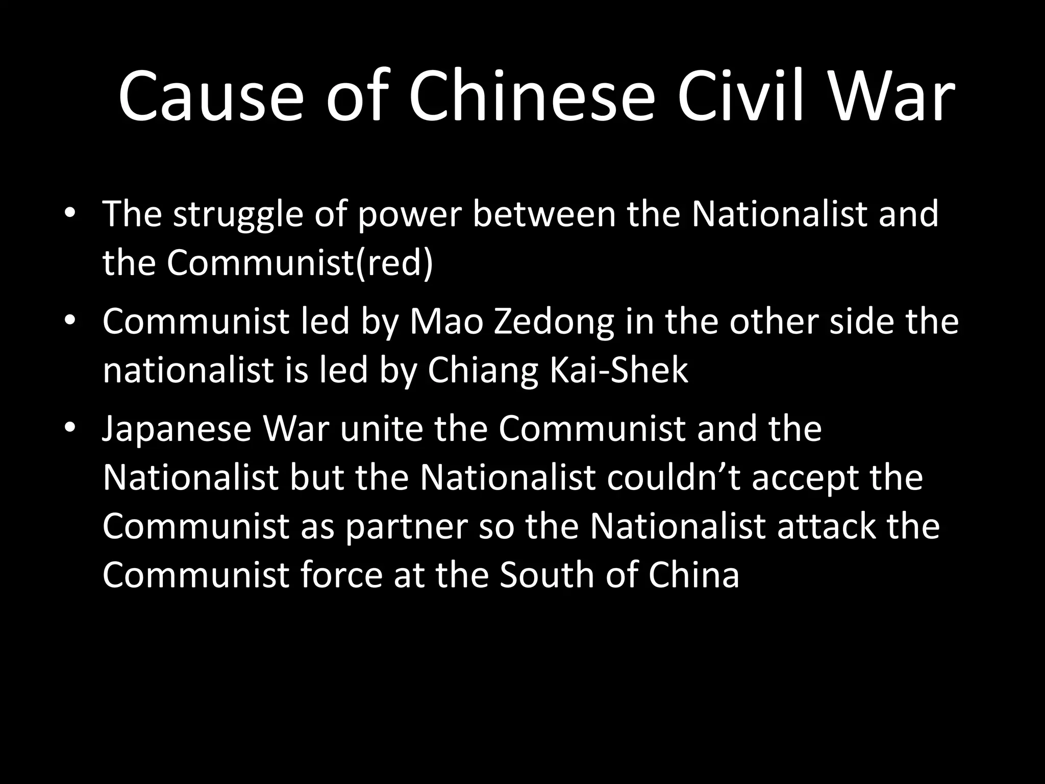 Max chinese civil war | PPTX
