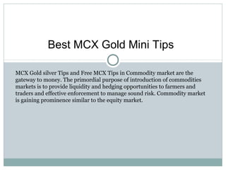 Zinc Update MCX | PPT