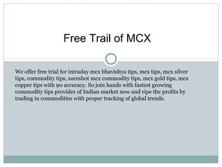 Zinc Update MCX | PPT