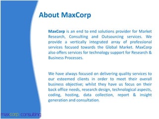 MaxCorp Capabilities Overview 2017 | PPT