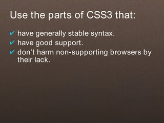 Designing with CSS3 Effectively & Efficiently | PDF