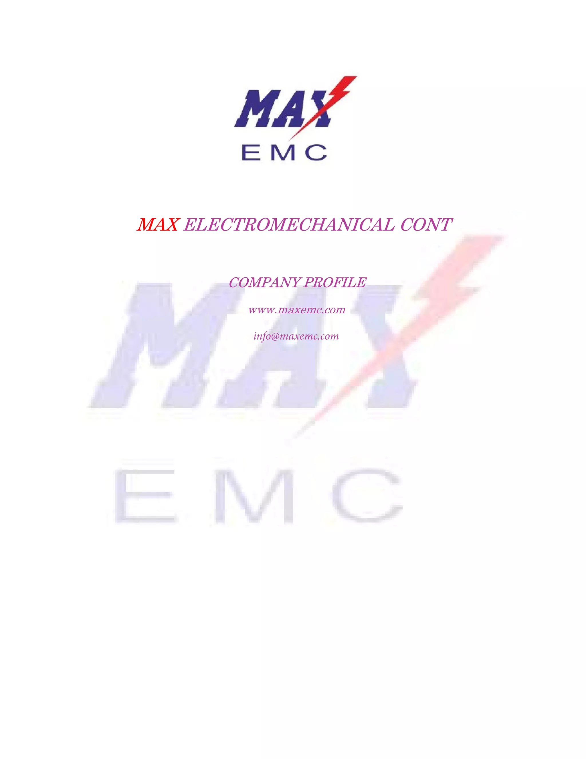 Max electromechanical | PDF