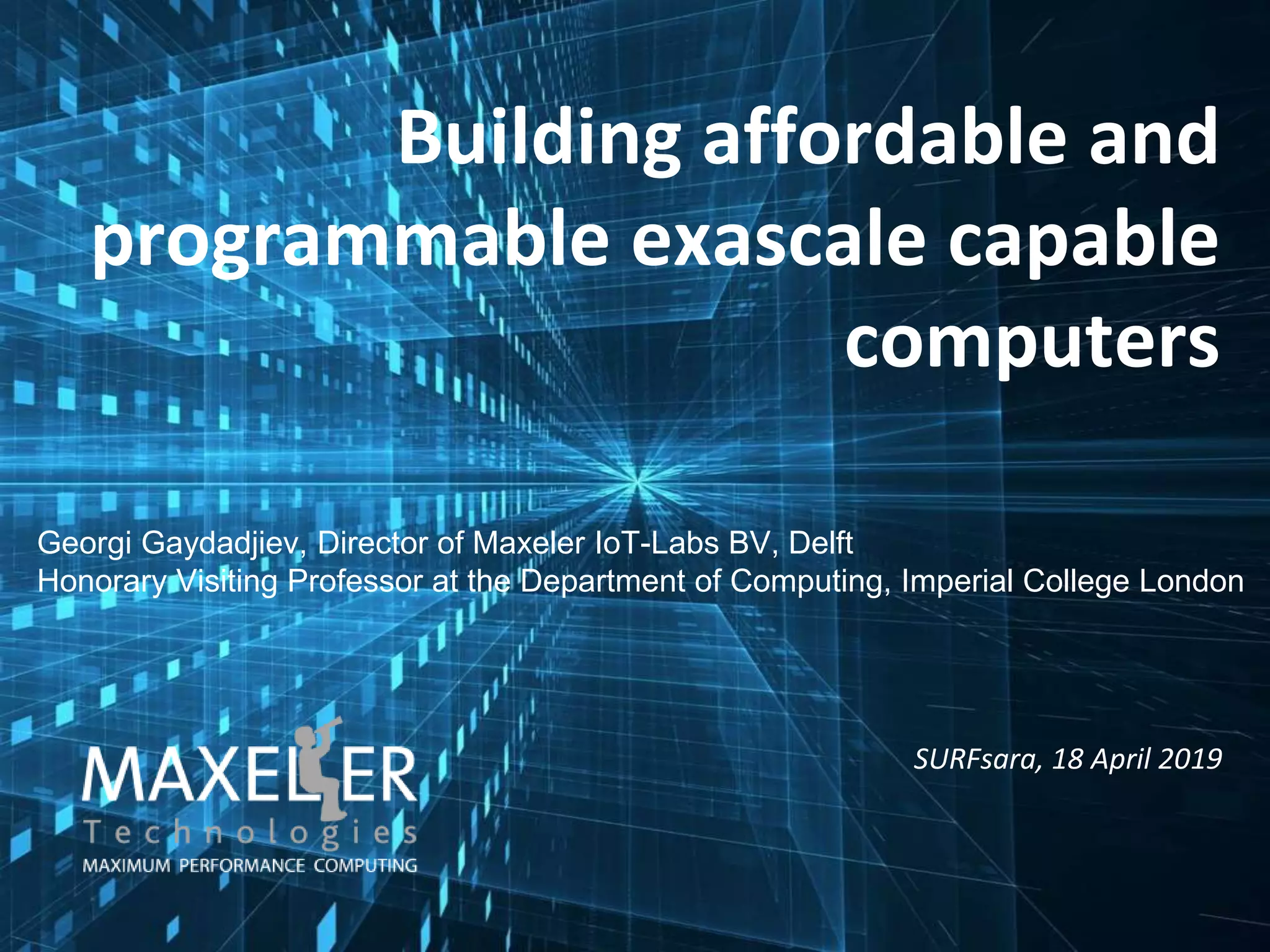 Programmable Exascale Supercomputer | PPT