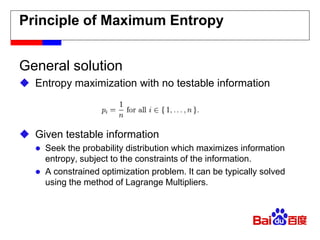Principle of Maximum Entropy | PDF