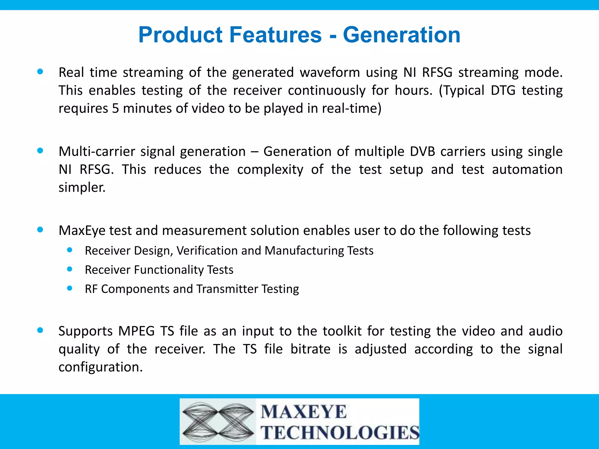 MaxEye SDR System Level Testing | PPTX