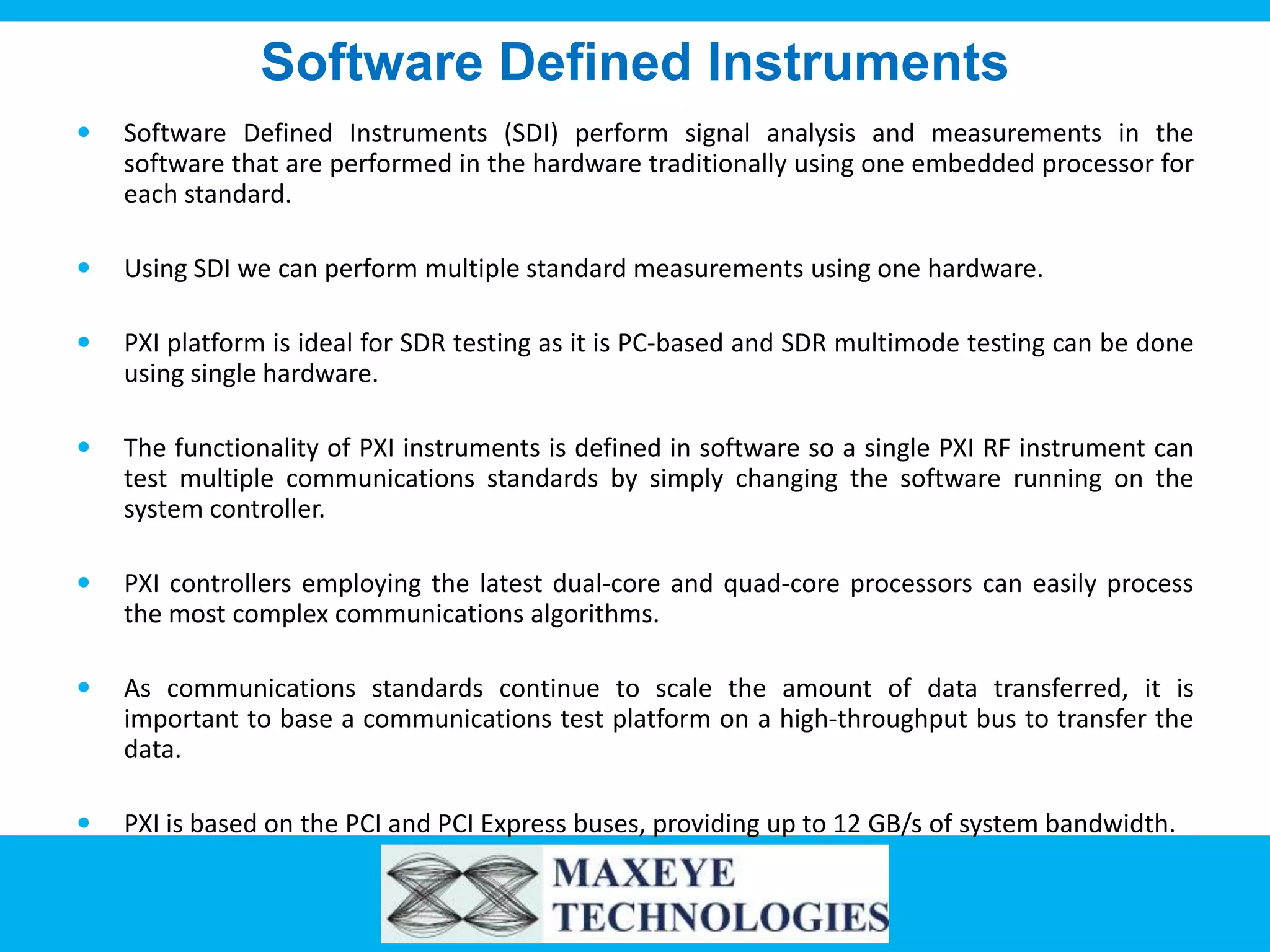 MaxEye SDR System Level Testing | PPTX