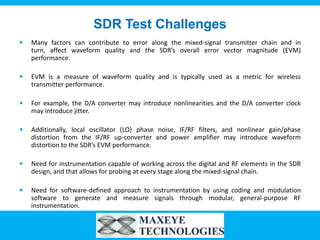 MaxEye SDR System Level Testing | PPTX