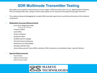 MaxEye SDR System Level Testing | PPTX