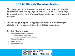 MaxEye SDR System Level Testing | PPTX