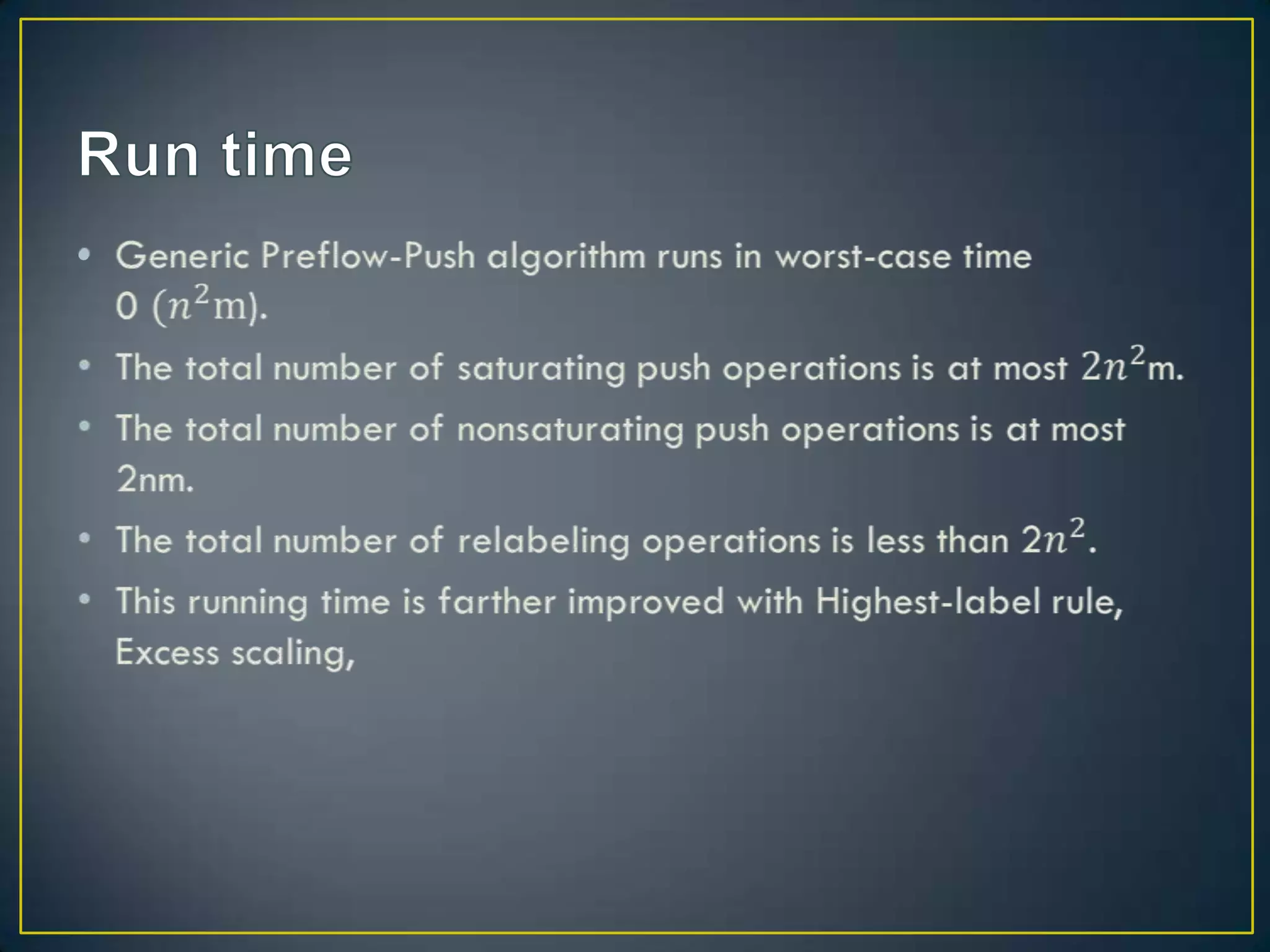 Max flow problem and push relabel algorithem | PPTX