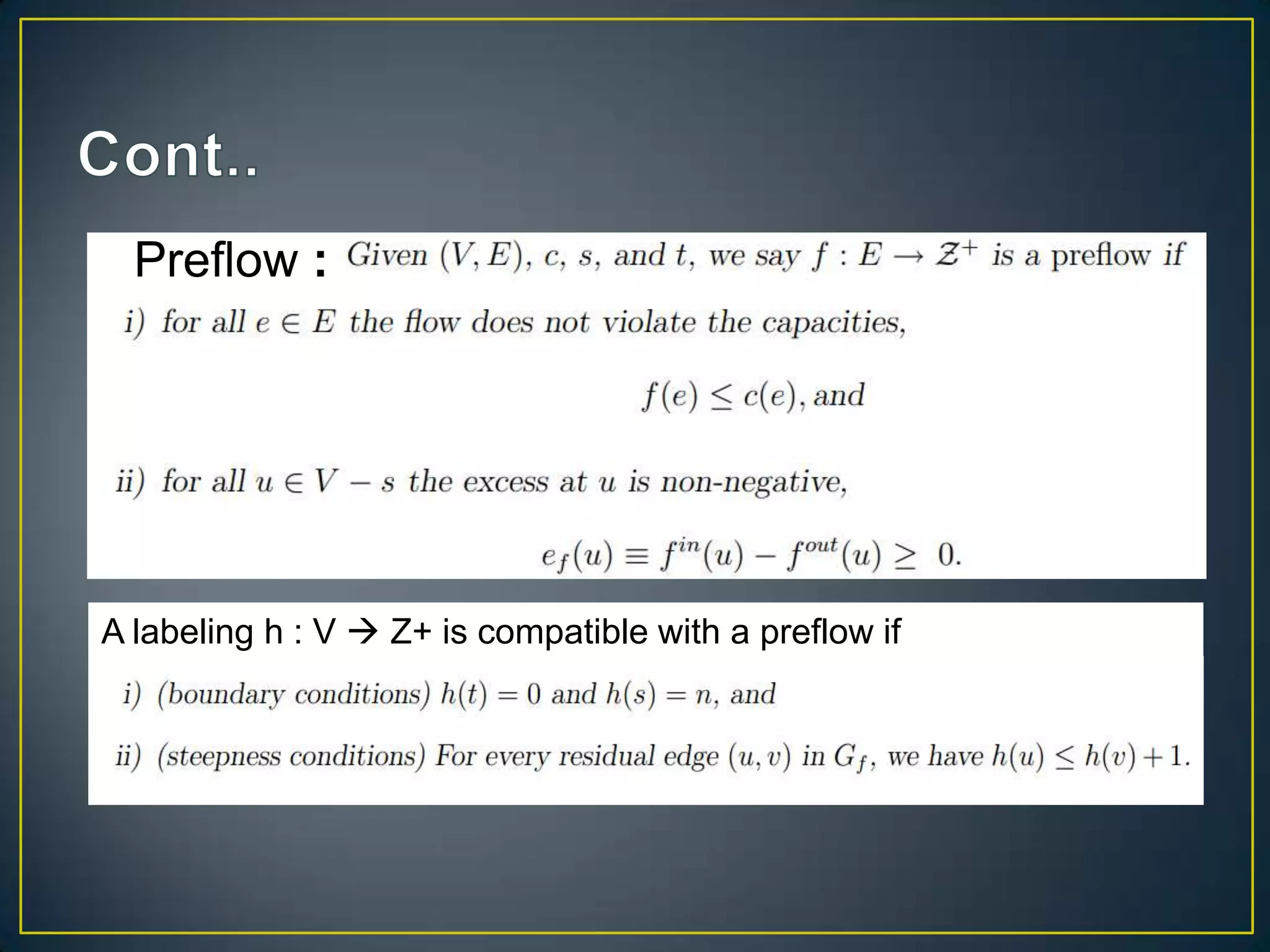 Max flow problem and push relabel algorithem | PPTX