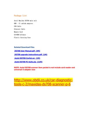Maxidas DS708 Scanner | PDF
