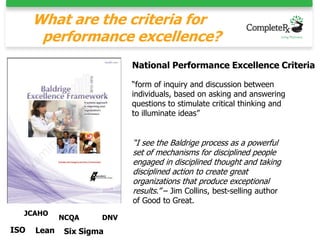 Criteria for Performance Excellence to Improve Pharmacy Services | PPTX