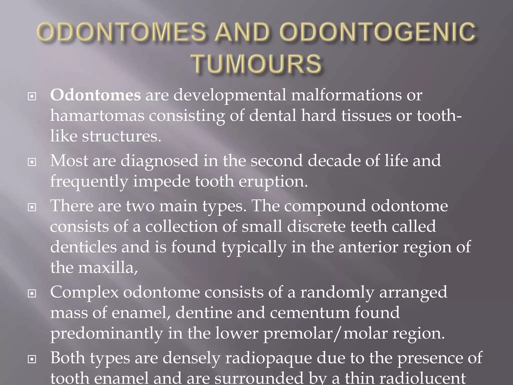 Maxilla and mandible – benign & malignant tumours | PPTX