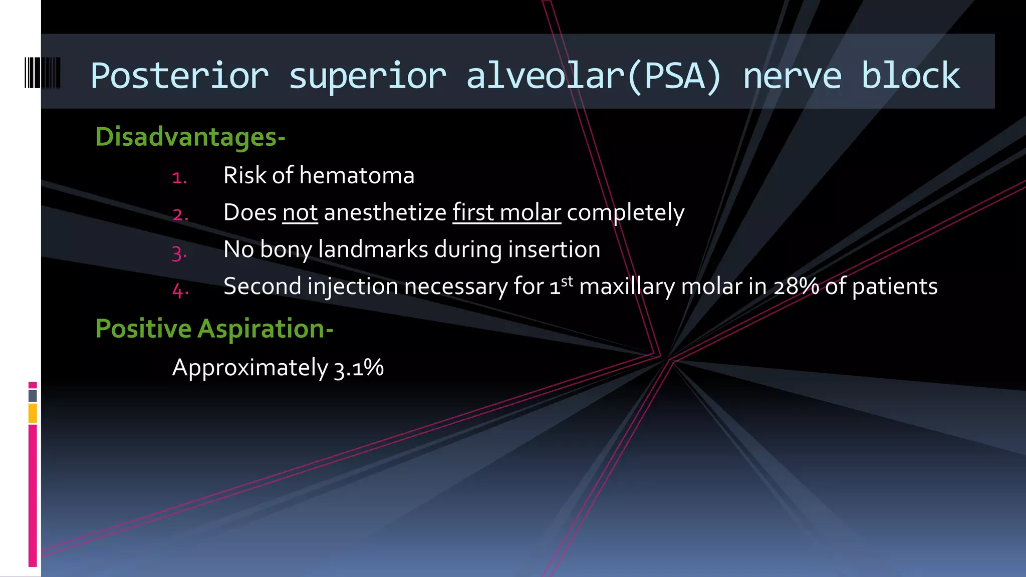 Maxillary anesthesia: its technique | PPTX