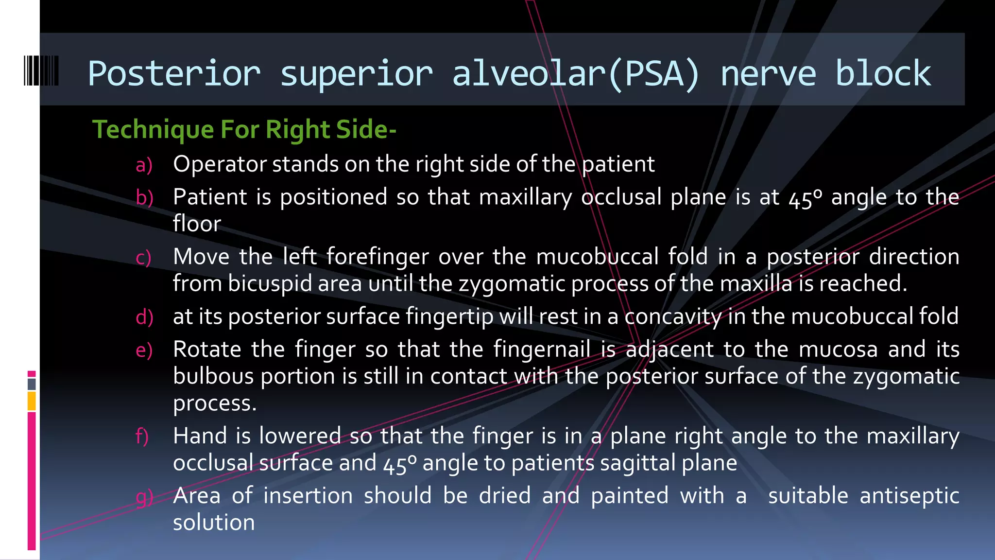 Maxillary anesthesia: its technique | PPTX