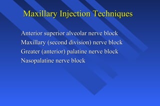 Maxillary anesthesia 2(1) | PPT