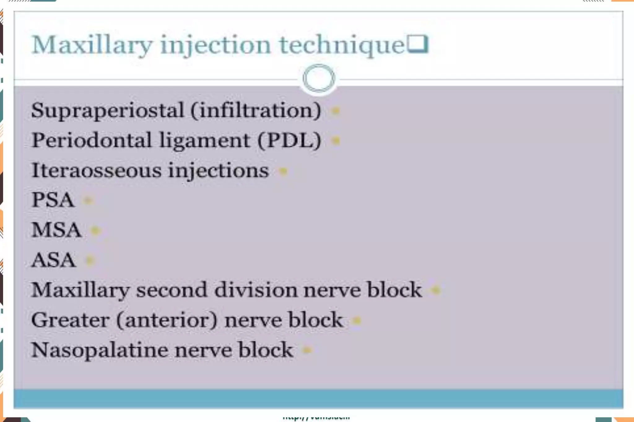 Maxillary anesthesia techniques | PDF