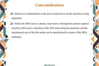 Maxillary anesthesia techniques | PDF
