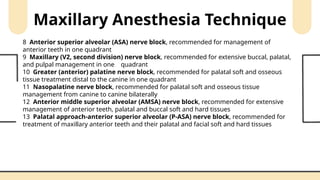 techniques of maxillary local anesthesia | PPTX