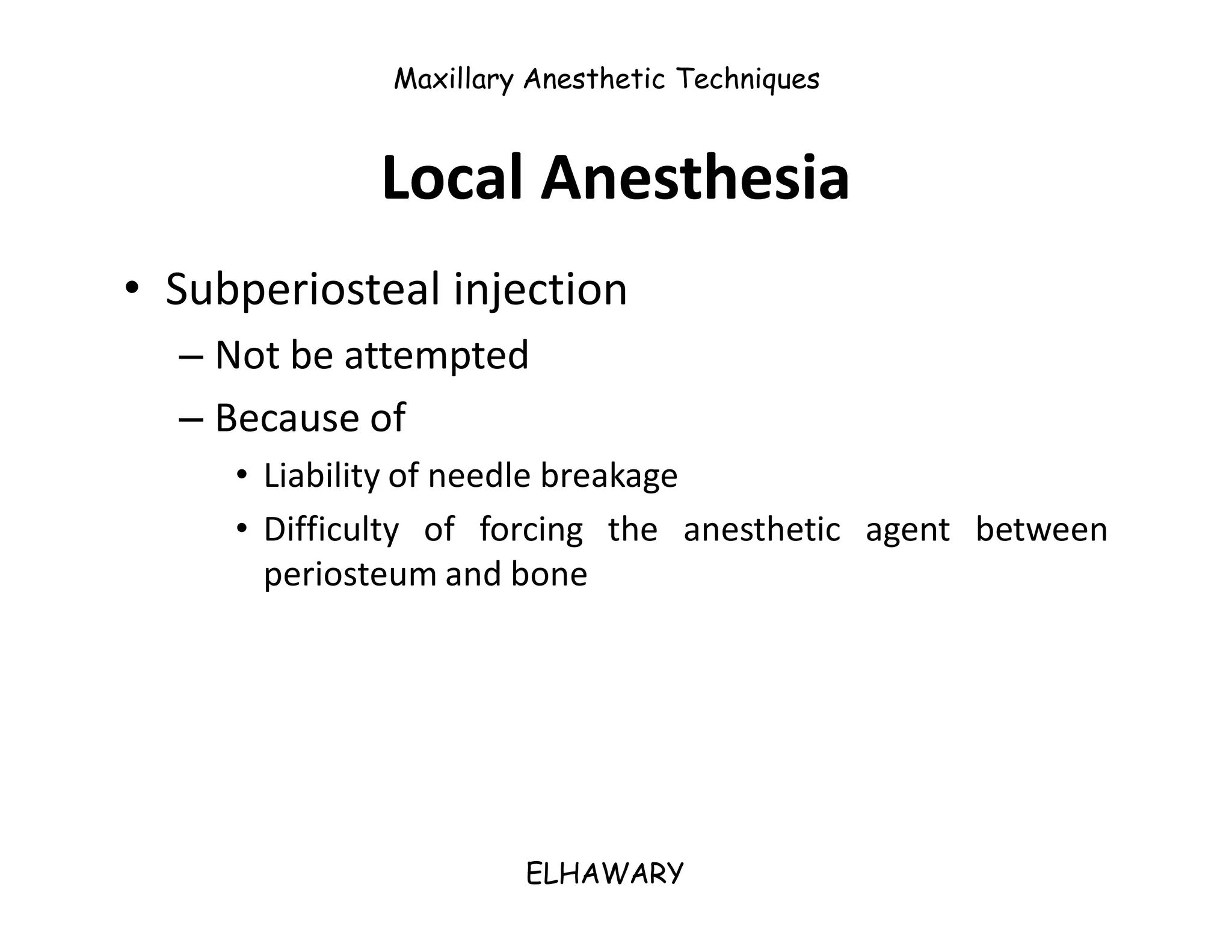Anesthetic techniques - Maxillary anesthetic techniques | PDF