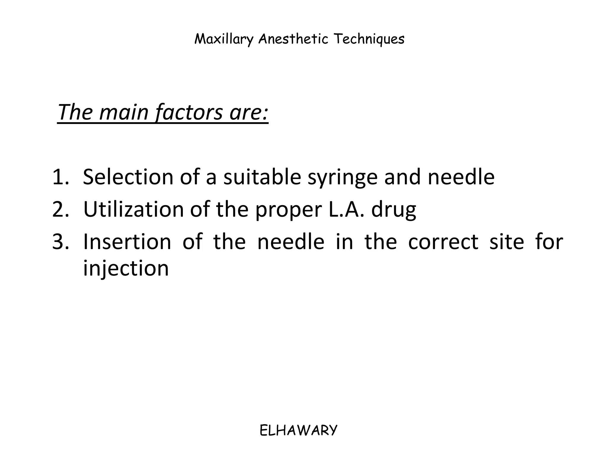 Anesthetic techniques - Maxillary anesthetic techniques | PDF