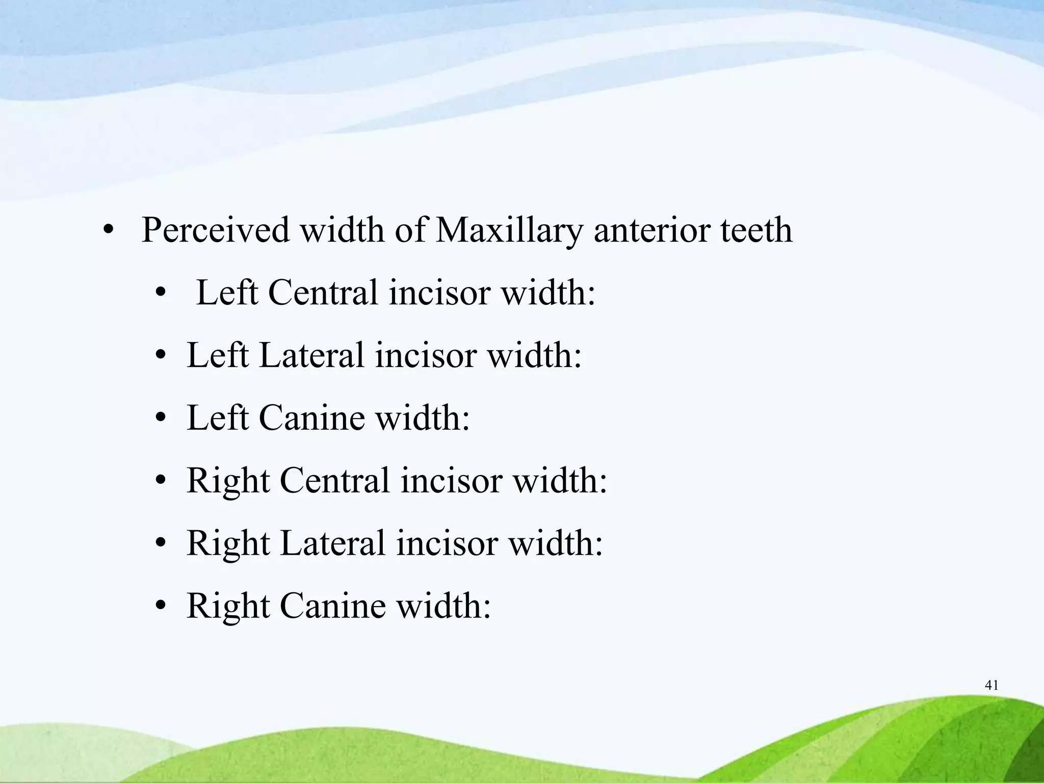 Maxillary anterior teeth and their relation to Golden 1.pptx