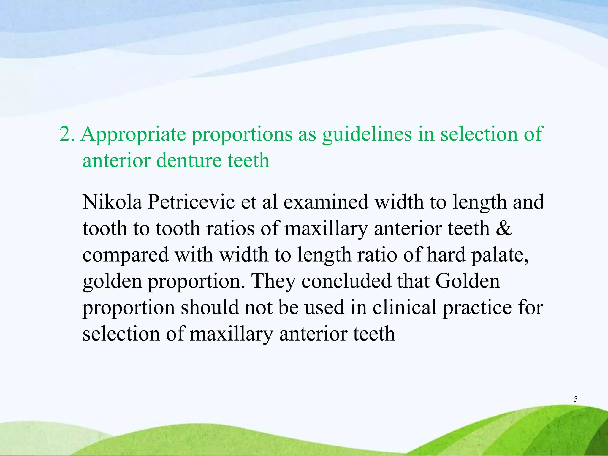 Maxillary anterior teeth and their relation to Golden 1.pptx
