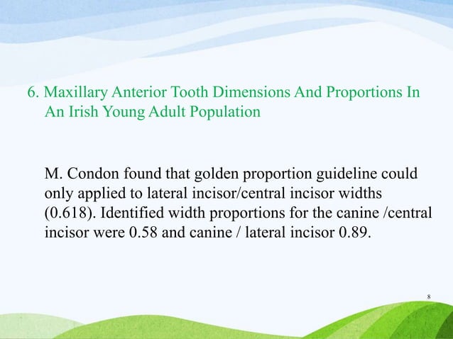 Maxillary anterior teeth and their relation to Golden 1.pptx