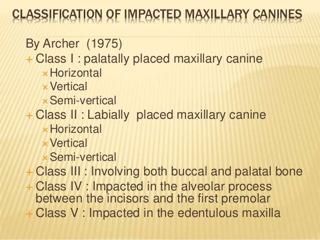 Maxillary impactions
