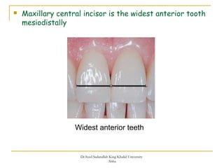 morphology of Maxillary central and lateral incisors teeth | PPT