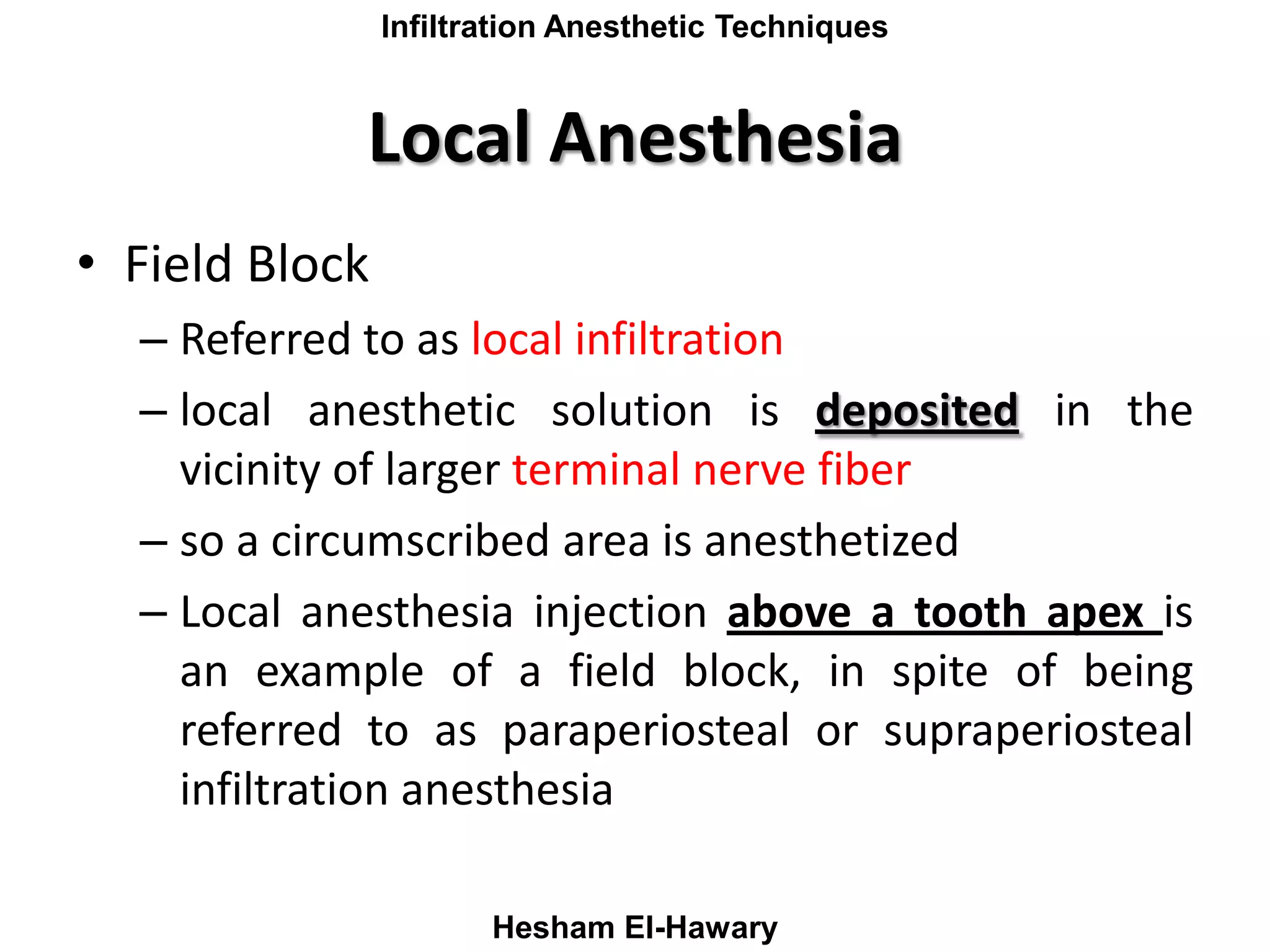 Maxillary infiltration anesthetic techniques (with photos) | PPTX