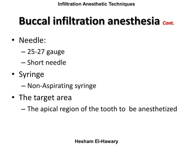 Maxillary infiltration anesthetic techniques (with photos) | PPTX ...