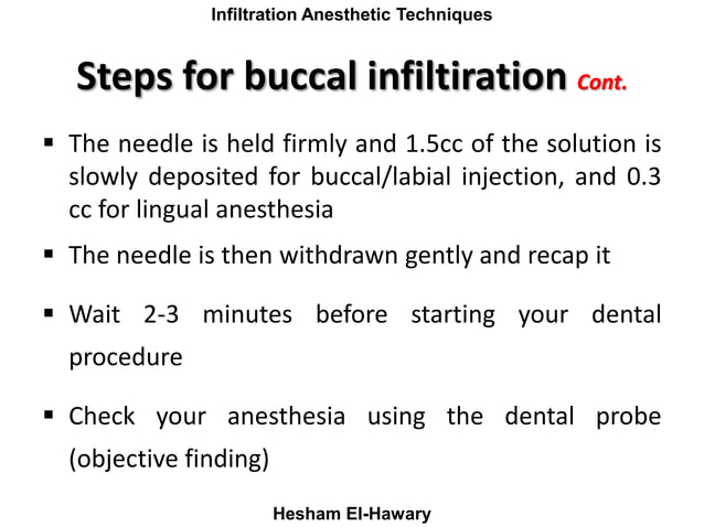 Maxillary infiltration anesthetic techniques (with photos) | PPTX ...