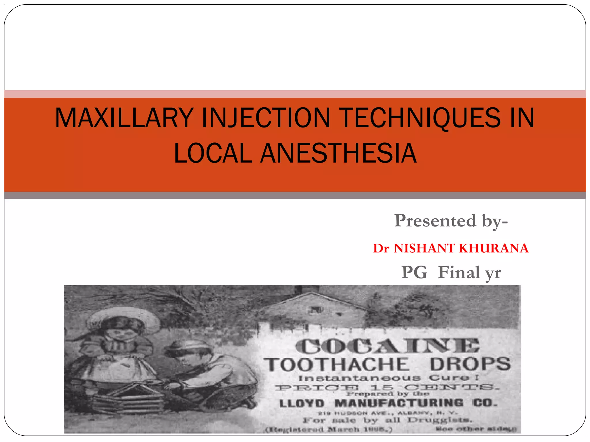 Maxillary injection techniques | PPT