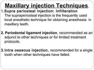 Maxillary injection techniques | PPT