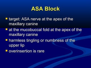 Maxillary Local Anesthesia | PPT