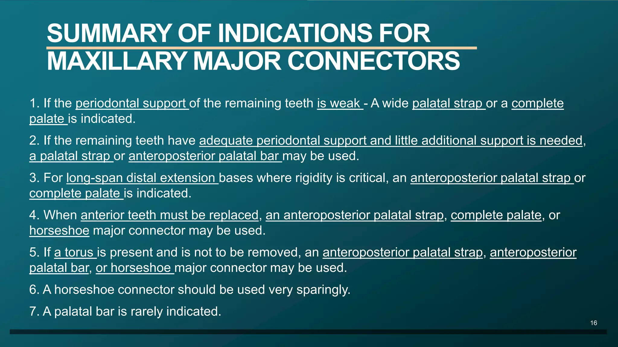 Maxillary major connectors by mohammed hekma | PPTX