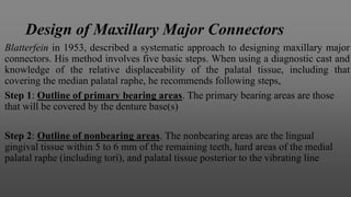 Maxillary major connectors | PPTX