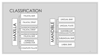 MAXILLARY MAJOR CONNECTORS IN CPD PROSTHO | PPTX